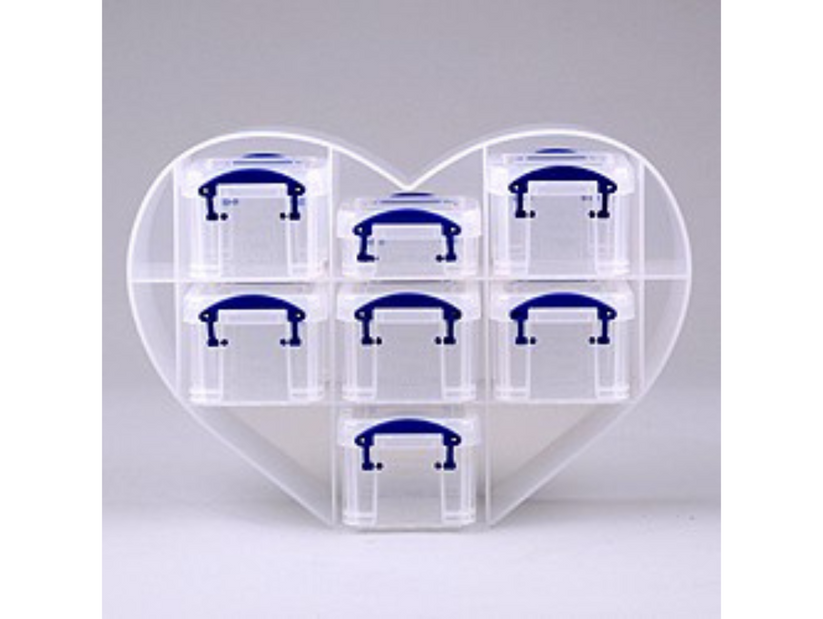Small Heart Organiser 6 x 0.14 Litre + 1 x 0.7 Litre Random Coloured B – Really Useful Boxes ...