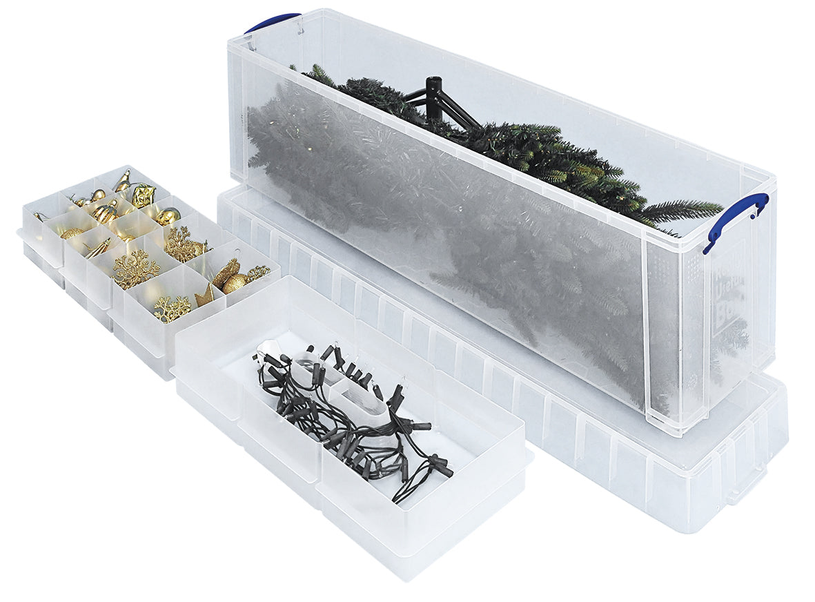 77 Litre Clear Really Useful Box - Christmas tree and decoration ...