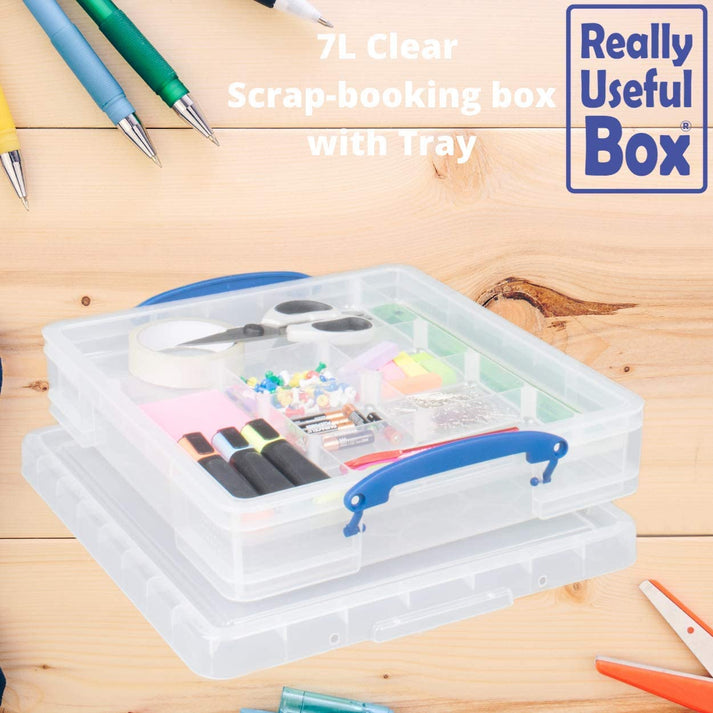 7 Litre Clear Really Useful Box with 7 Litre Tray – Really Useful Boxes ...
