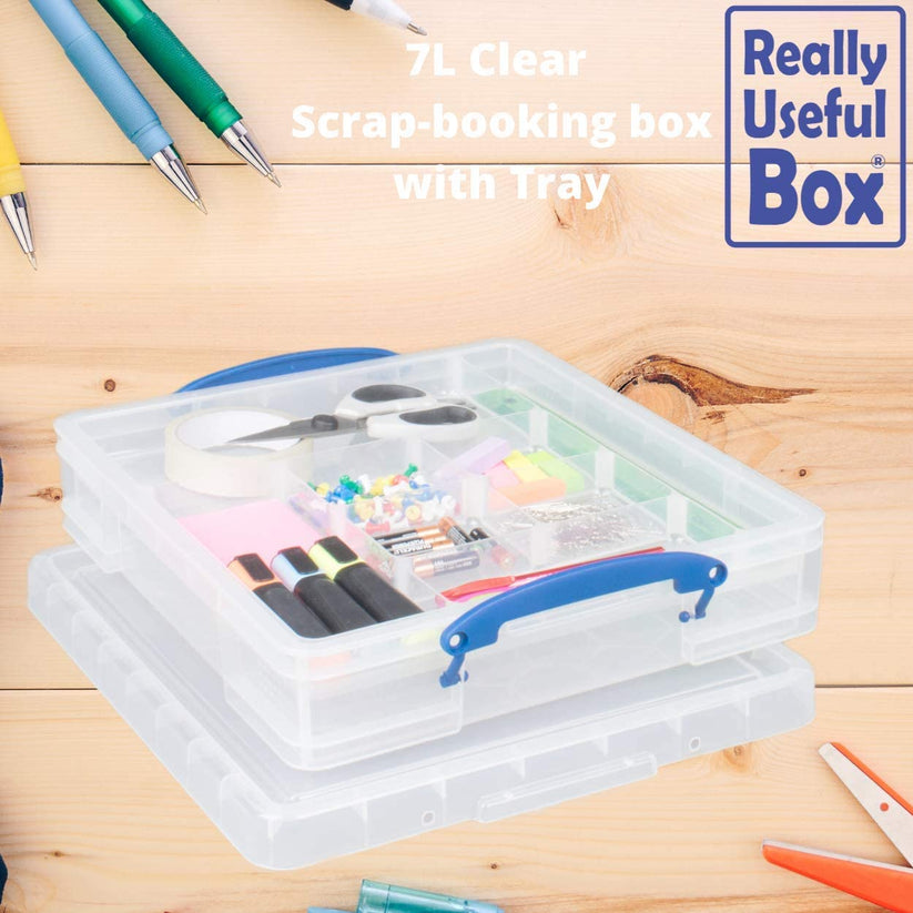 7 Litre Clear Really Useful Box with 7 Litre Tray – Really Useful Boxes Australia